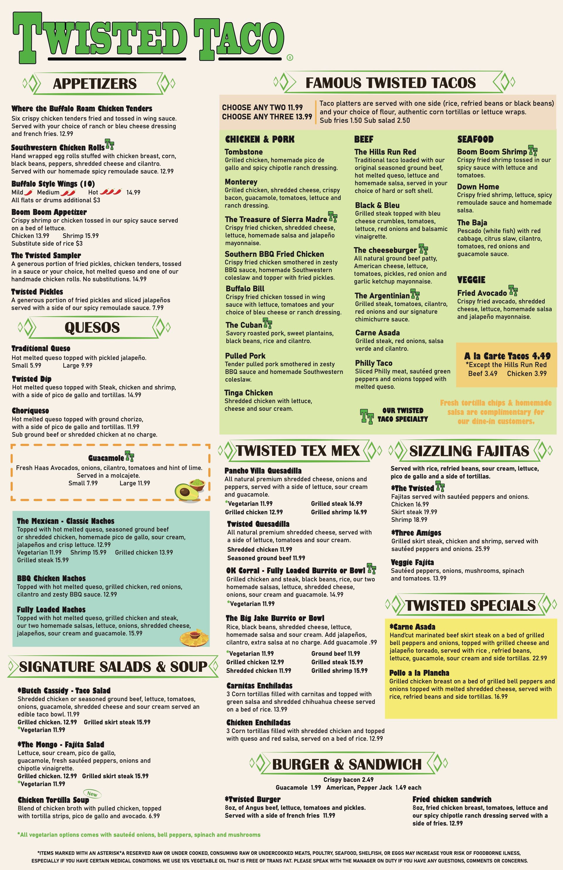 Tex Mex Restaurant Fayetteville | Mexican Cantina | Twisted Taco