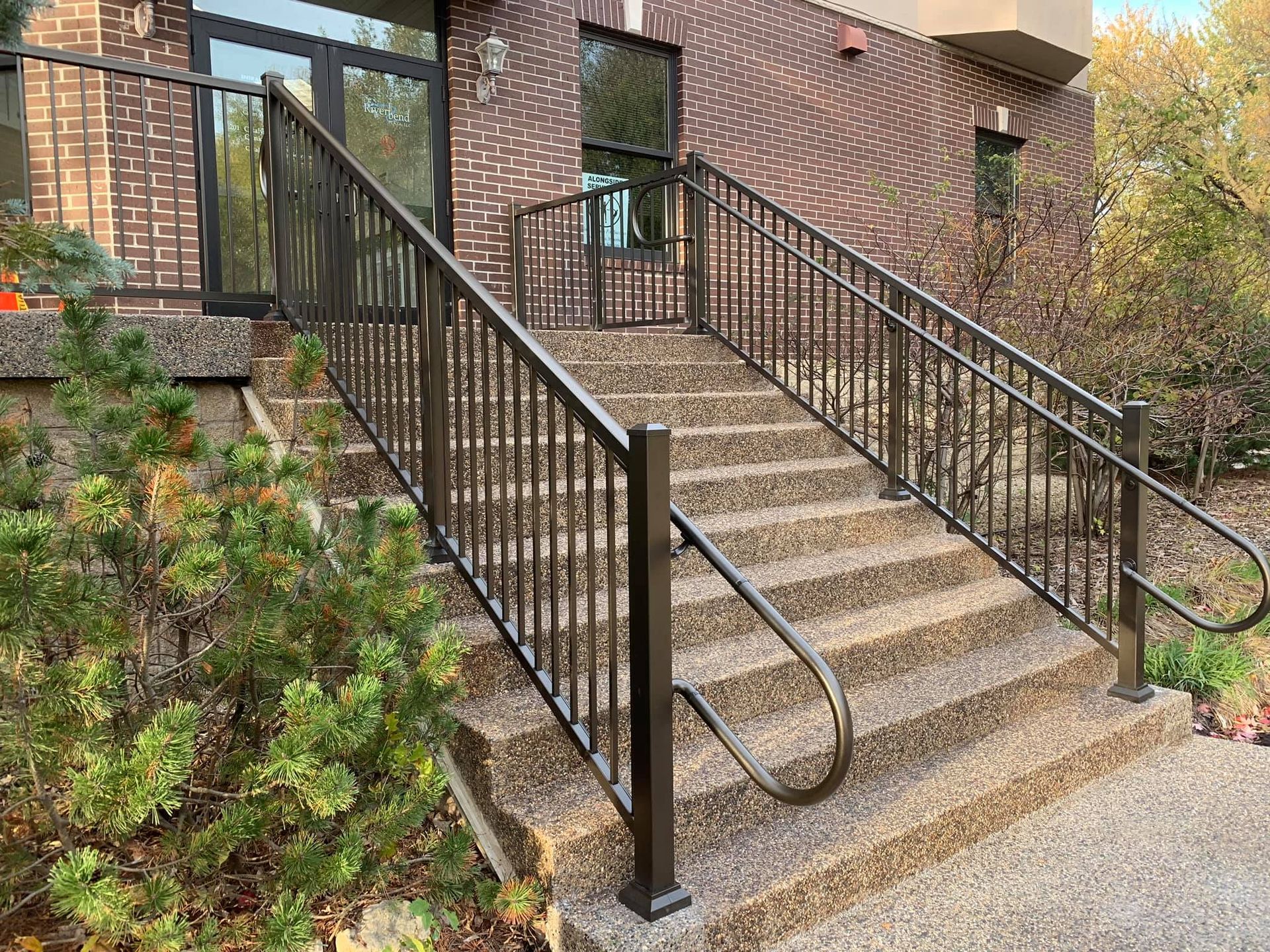 Standard Handrails and Railings for Precast Steps | Cedar Rapids, Fort ...