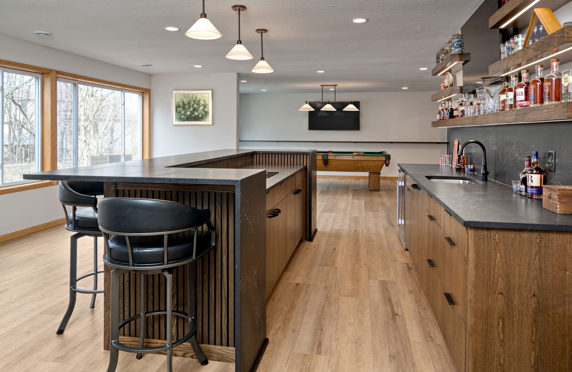 Basement Remodel Before and After | Dercon