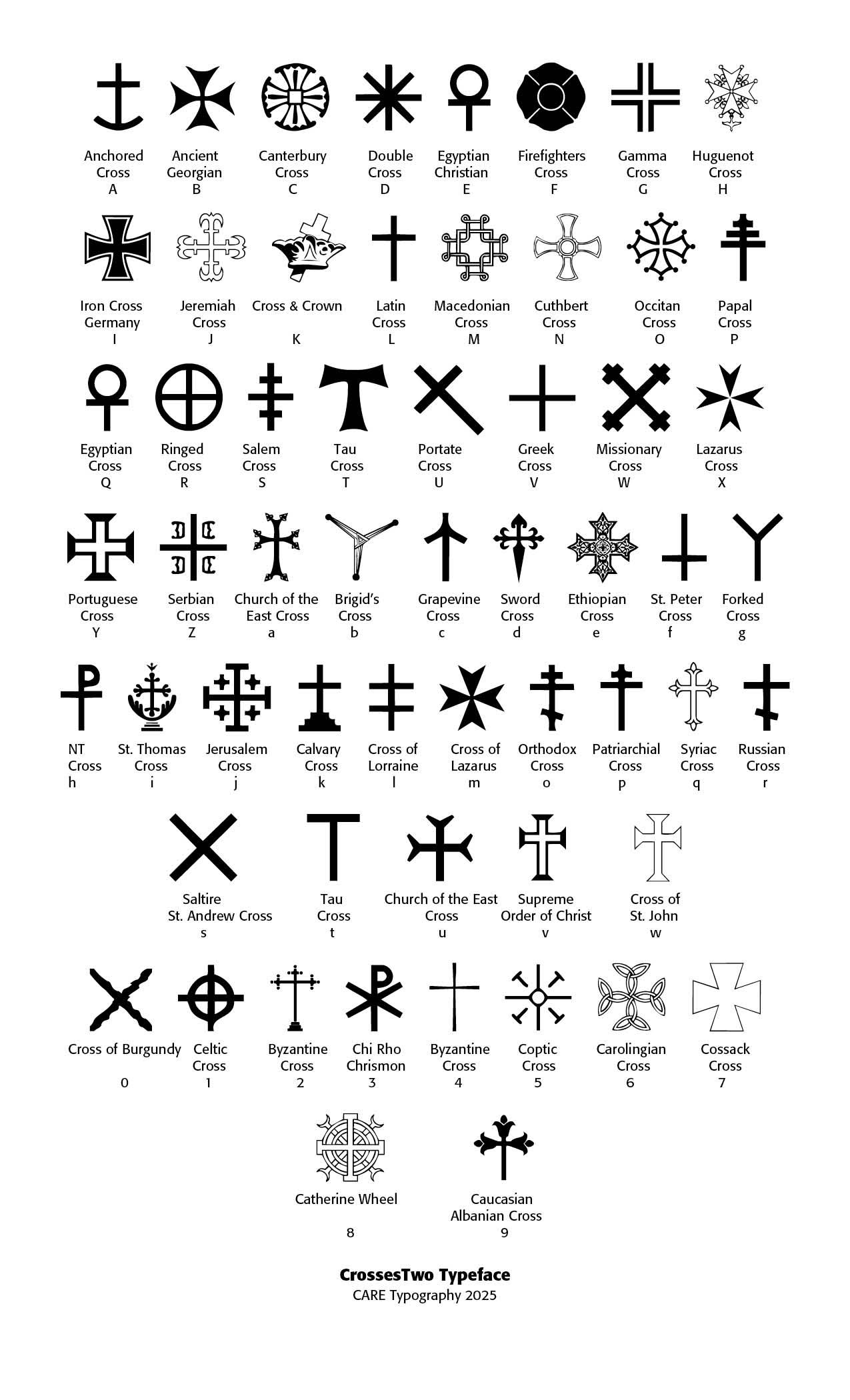 A Cross Inspired Typeface