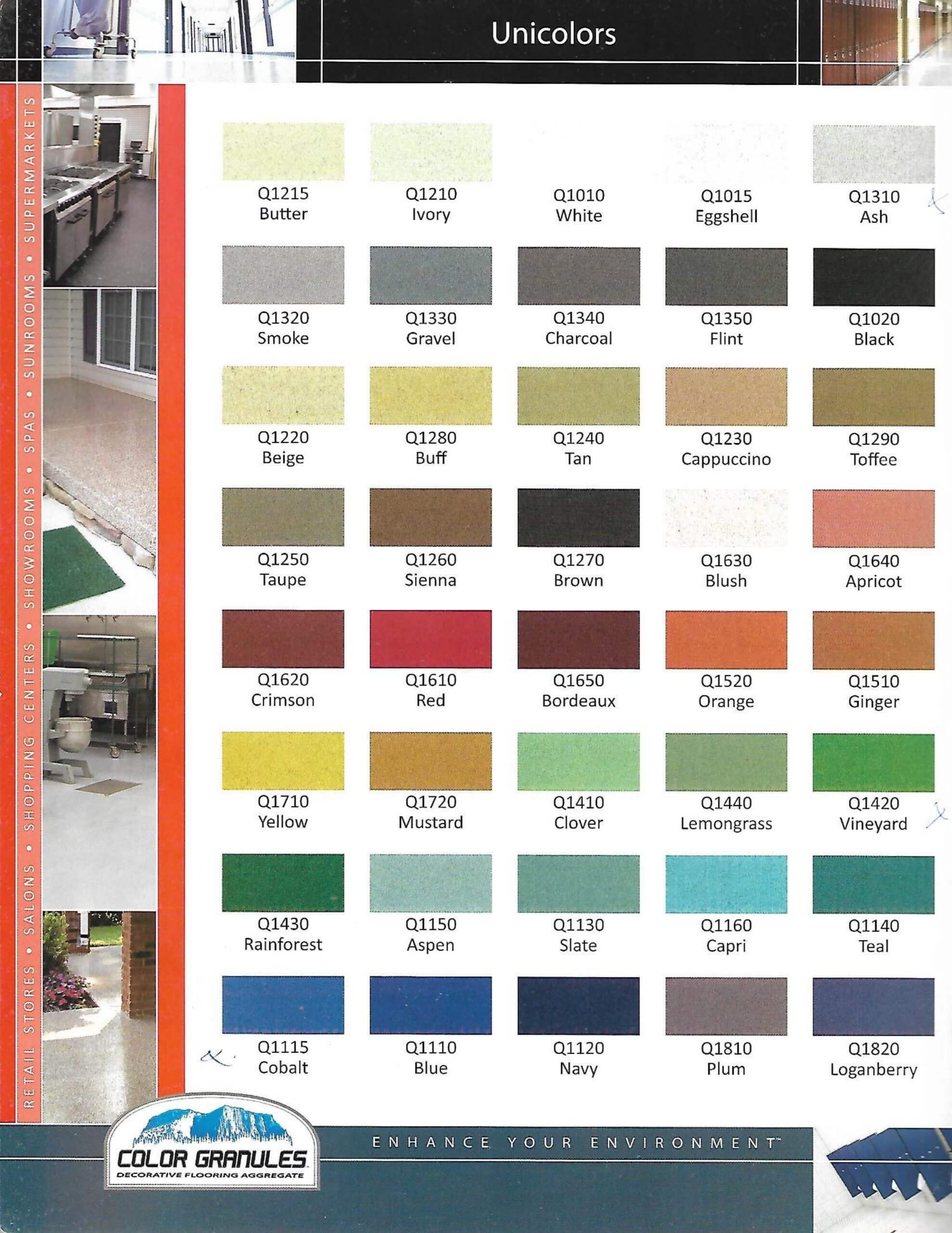 Color Charts | Fishers, IN | Concrete By Design, LLC