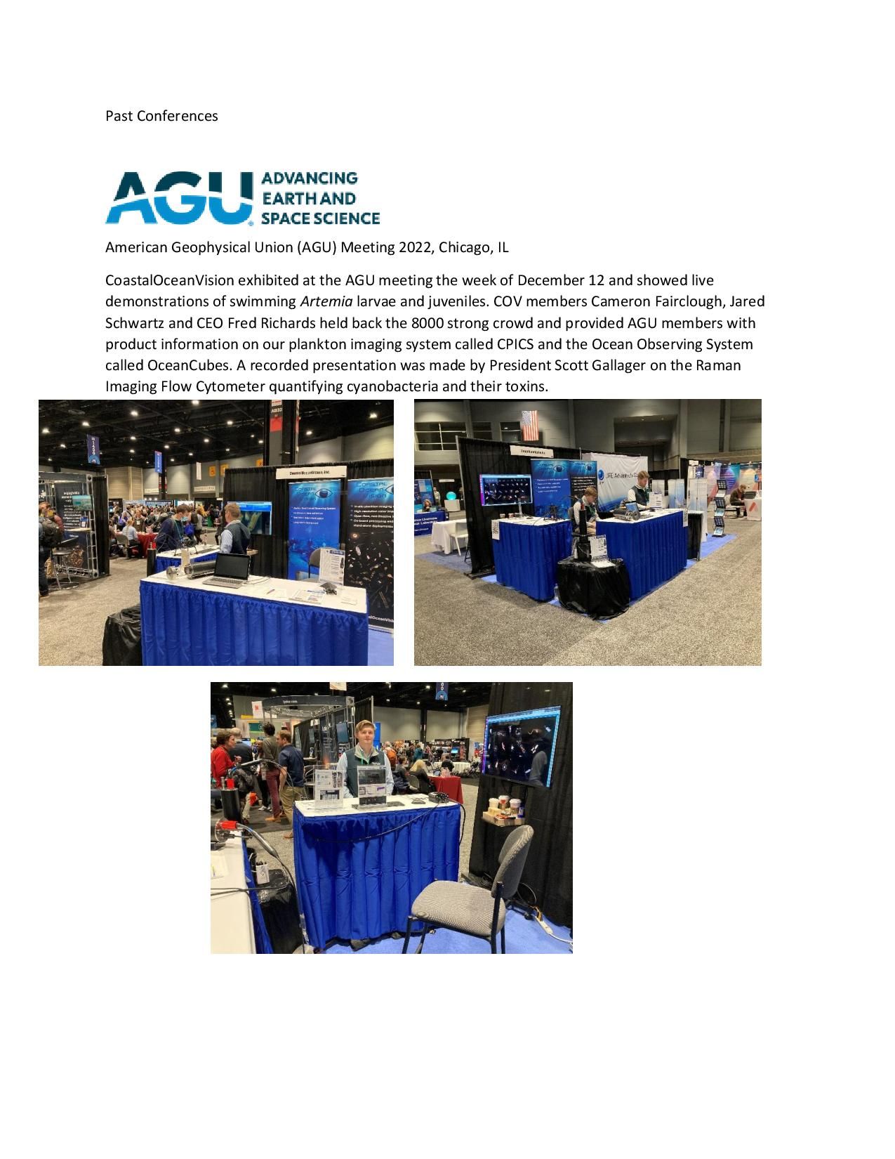 American Geophysical Union (AGU) Meeting 2022, Chicago, IL