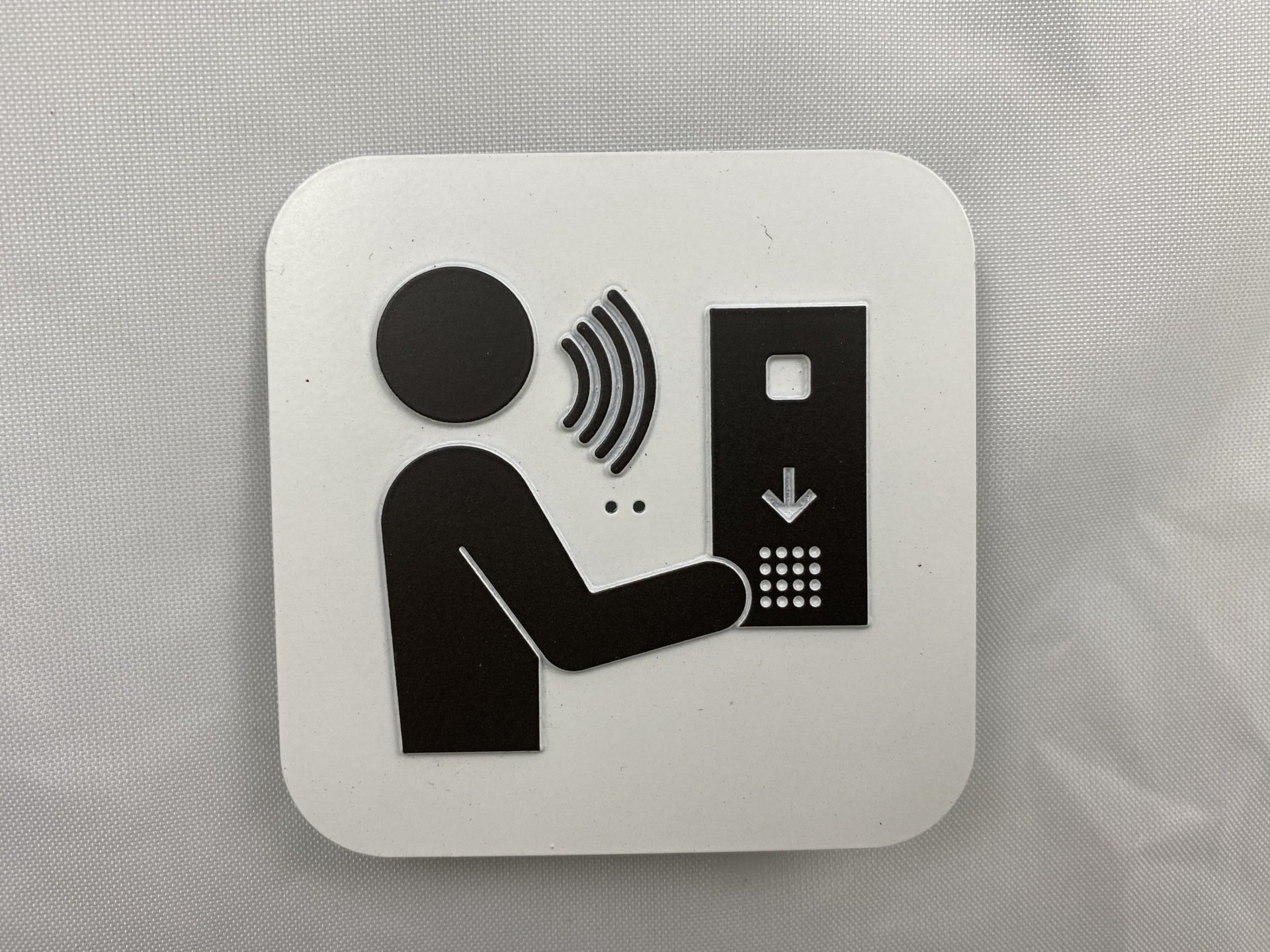 TOUCHLESS ELEVATOR PLATE | VisionMark Nameplate Company