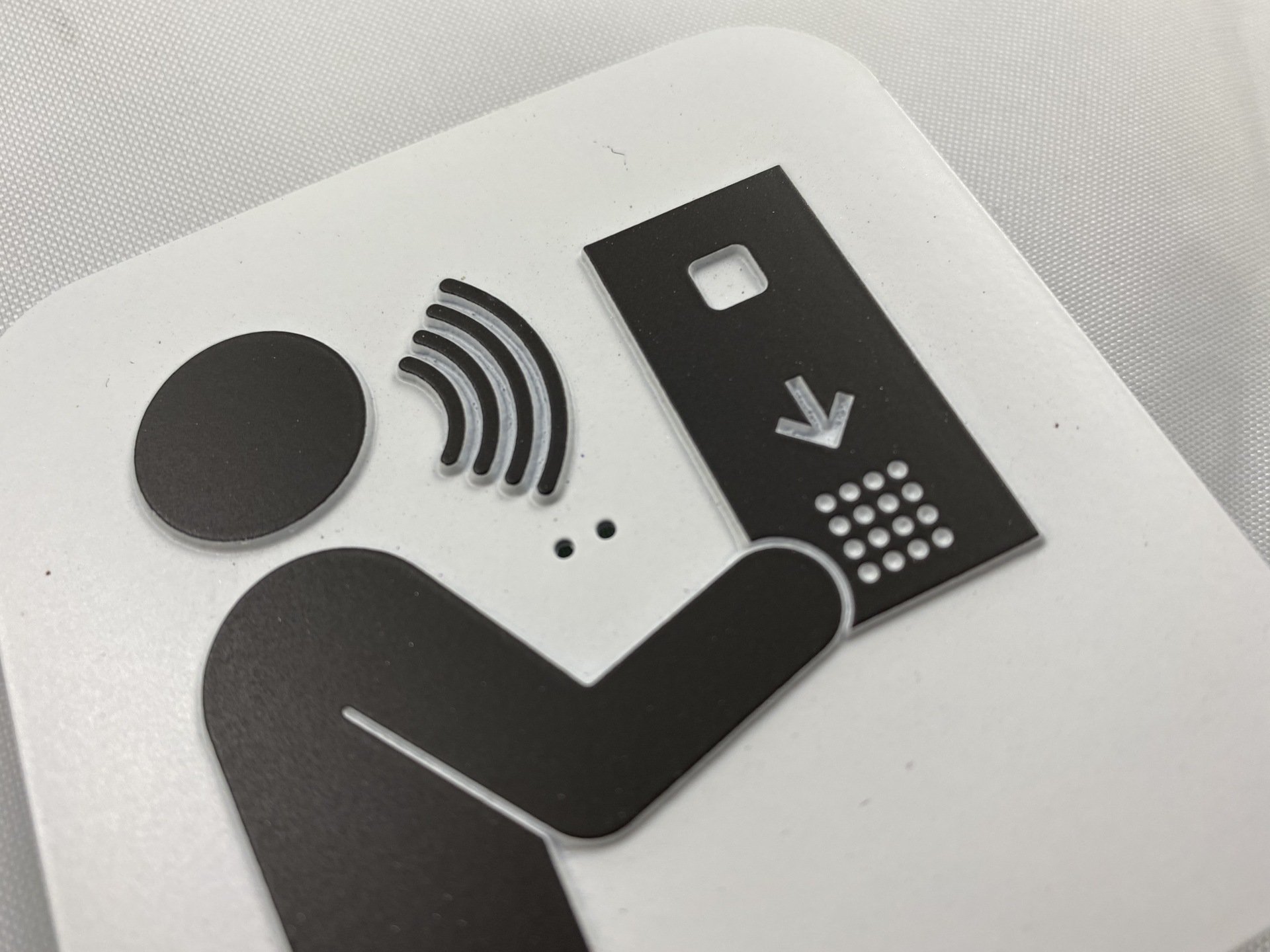 TOUCHLESS ELEVATOR PLATE | VisionMark Nameplate Company