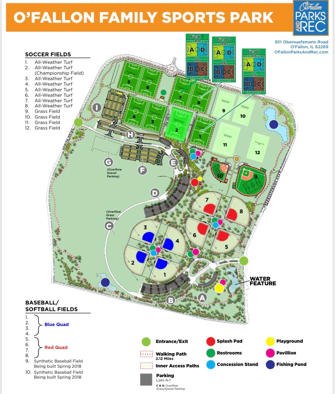 O'fallon Family Sport Field Map
