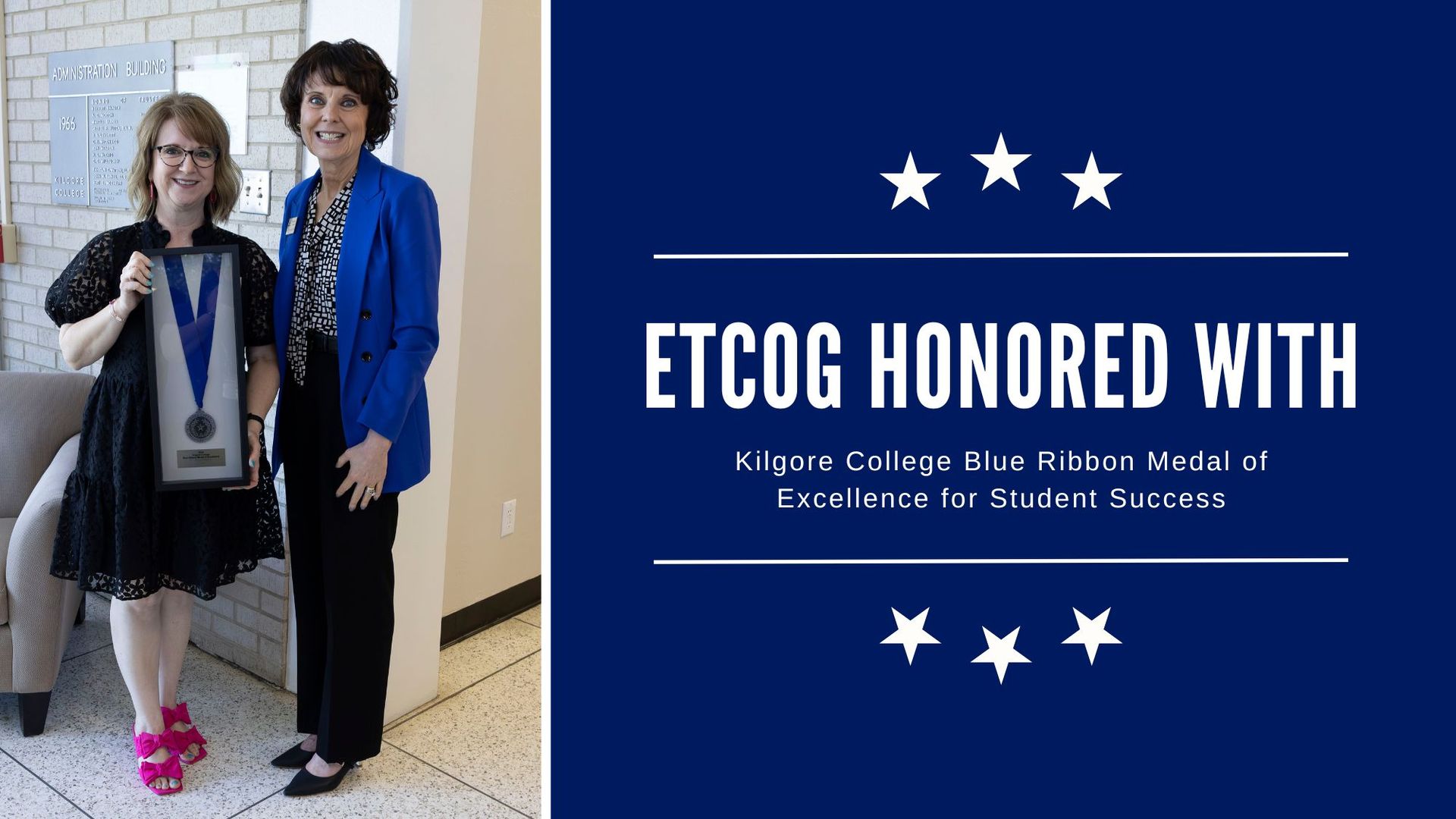 ETCOG Honored with KC's Blue Ribbon Medal of Excellence for Student Success