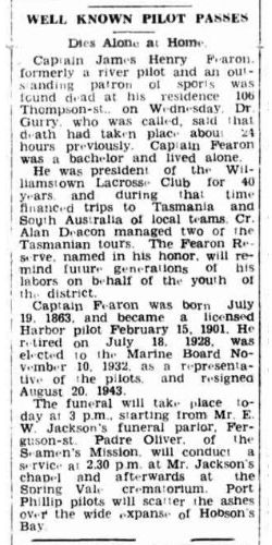 Williamstown Notable - James Henry Fearon
