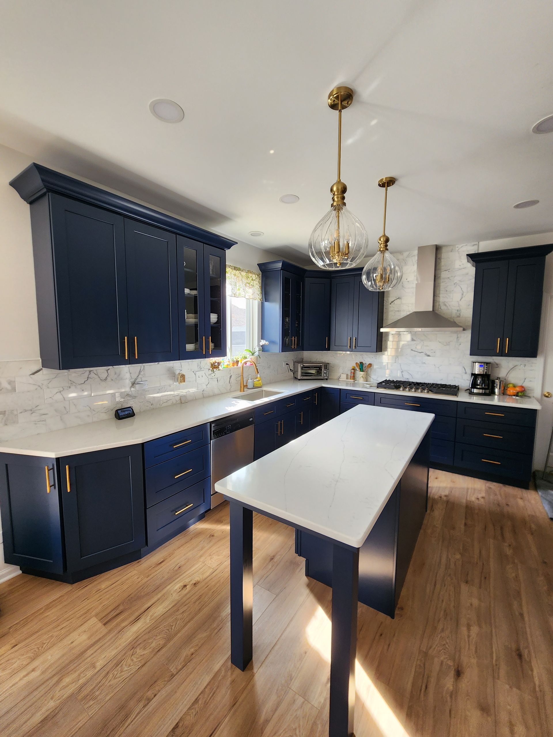 Shaker Blue Cabinets | National Kitchen & Bath Cabinetry Inc