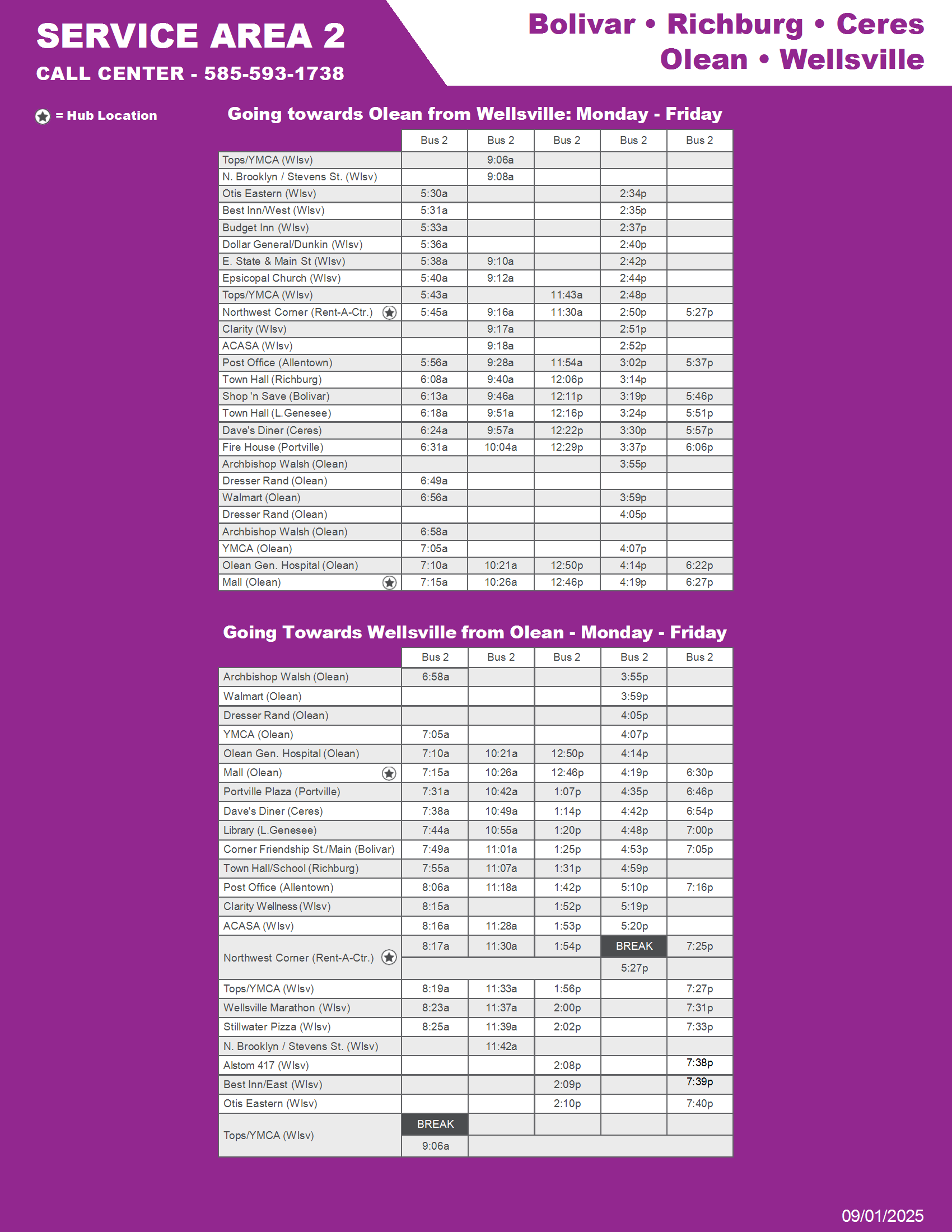 SCHEDULES & MAPS