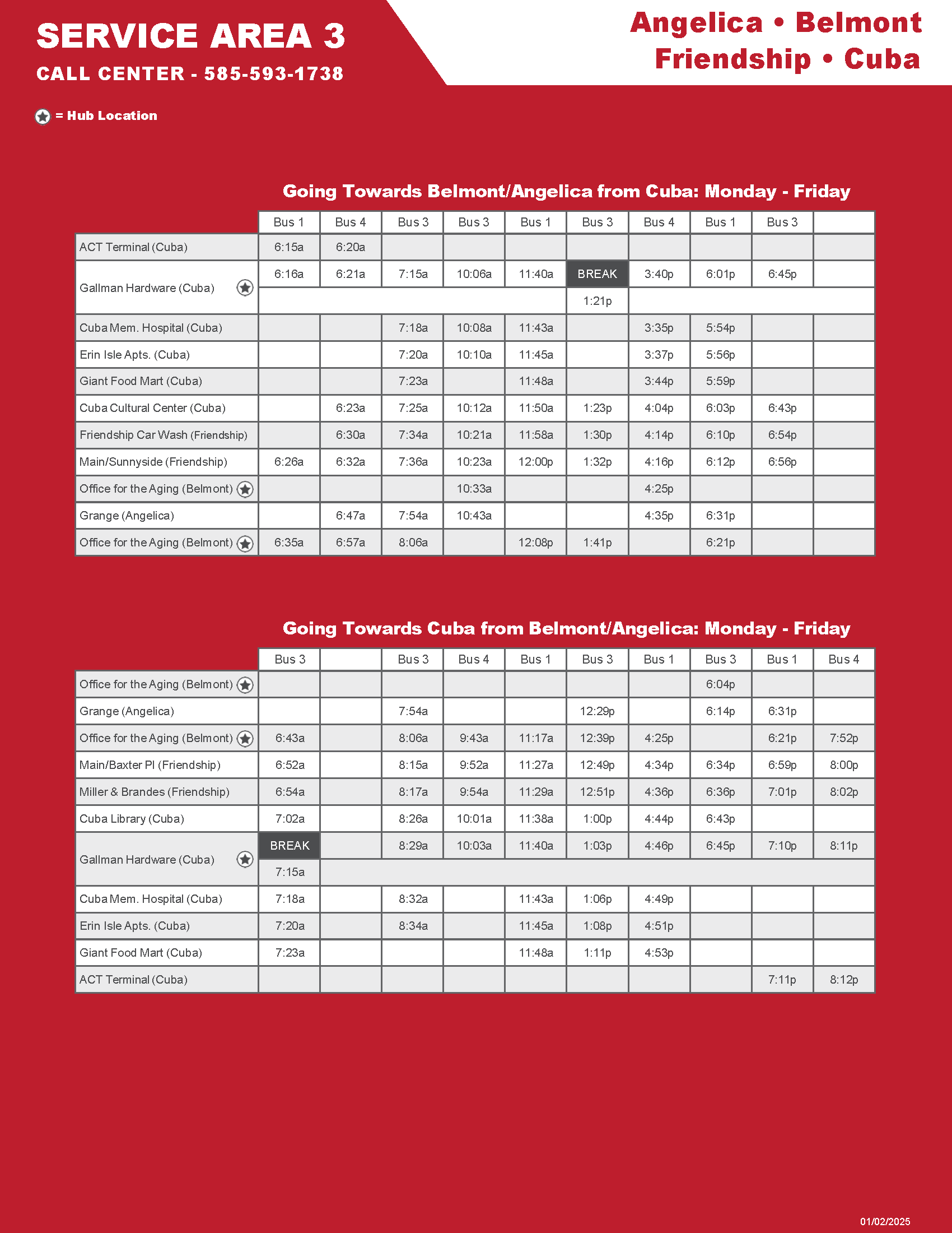 SCHEDULES & MAPS