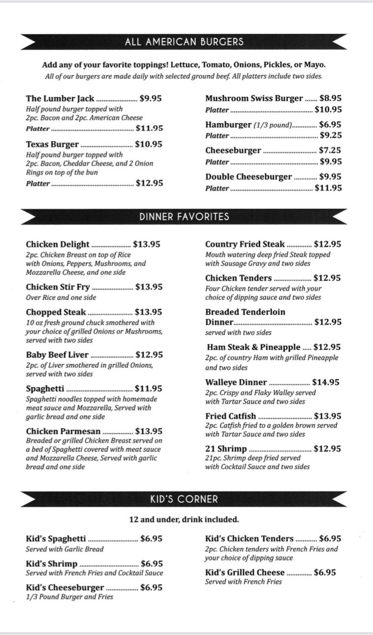 American Food Menu | Portland, TX | Coastal Wigs