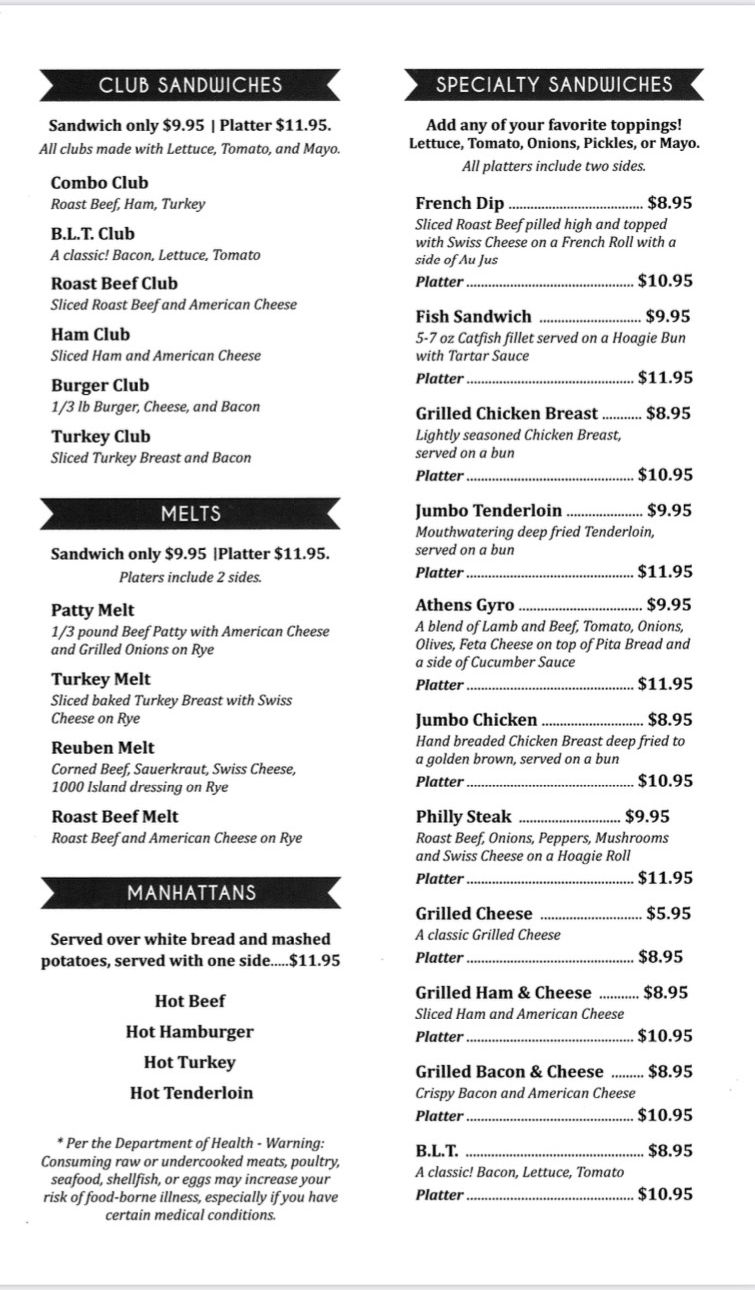 American Food Menu | Portland, TX | Coastal Wigs