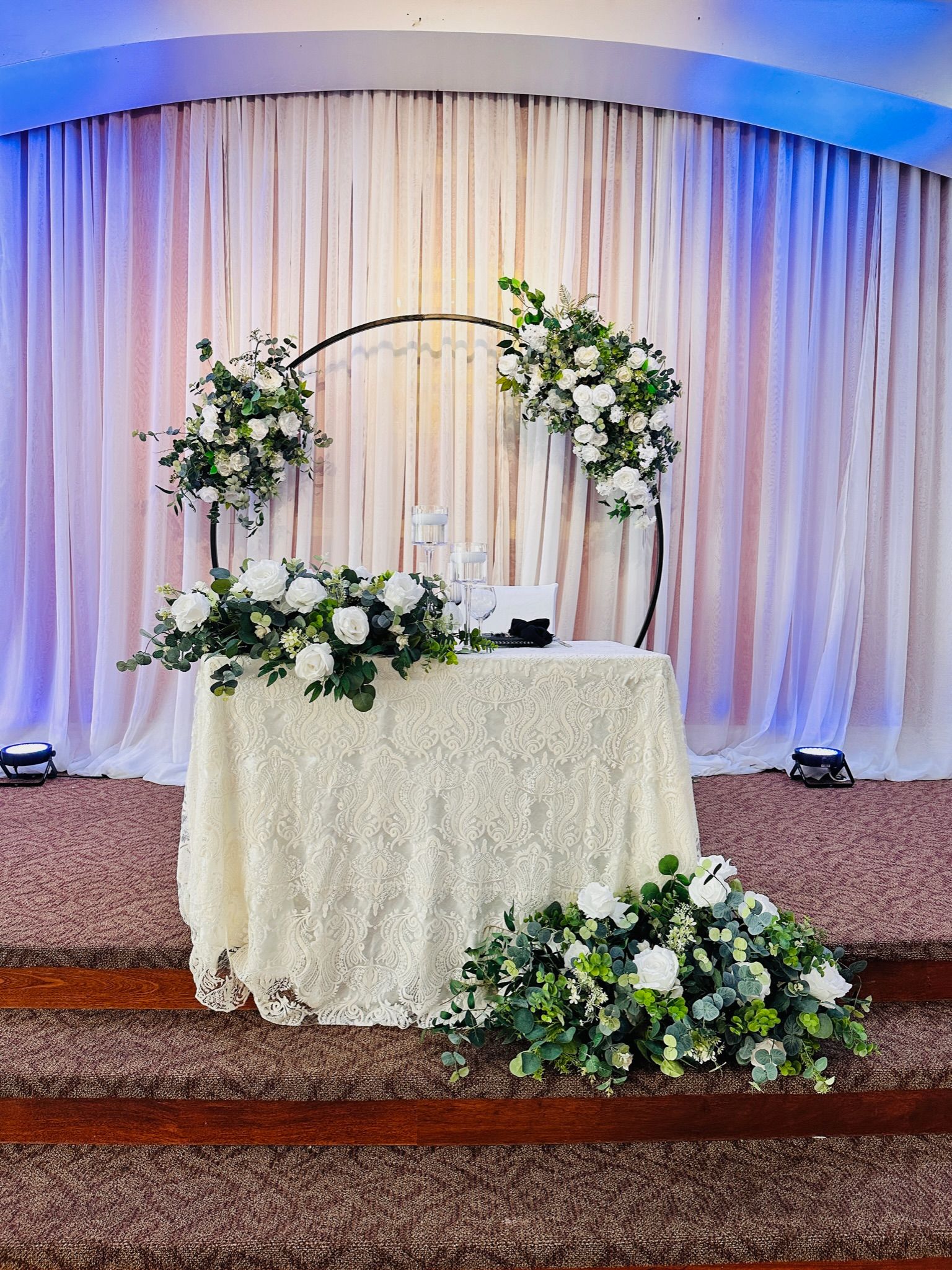 Wedding Sweetheart Table Designer Sacramento, Head Table Designs