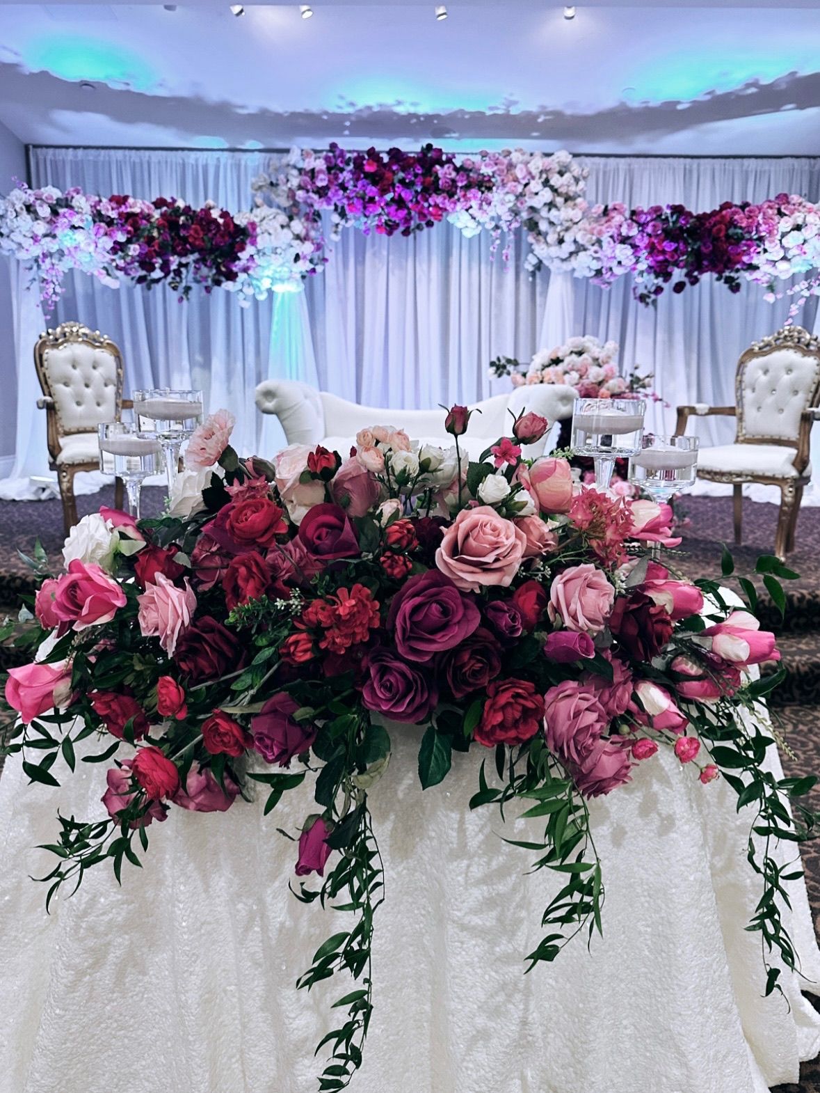 Wedding Sweetheart Table Designer Sacramento, Head Table Designs