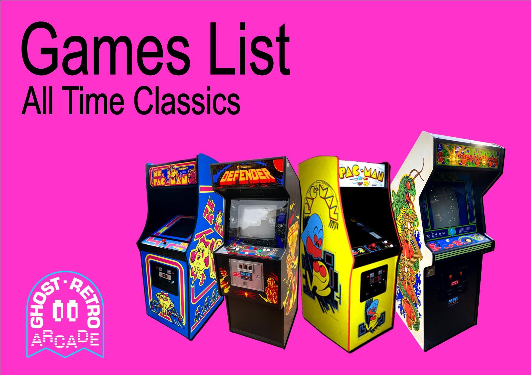 Original Retro Arcade Games Machine Hire for any event