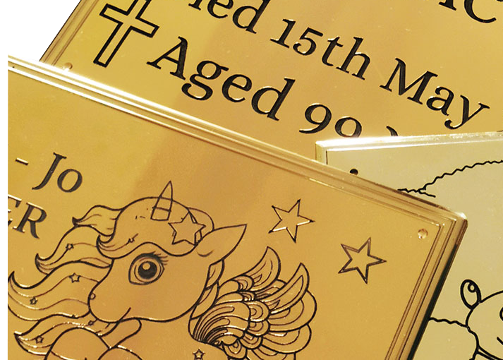Funeral plate engraving services