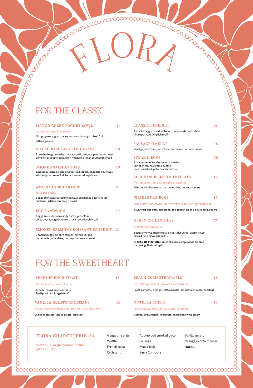 Brunch Menu | Flora North Park | North Park