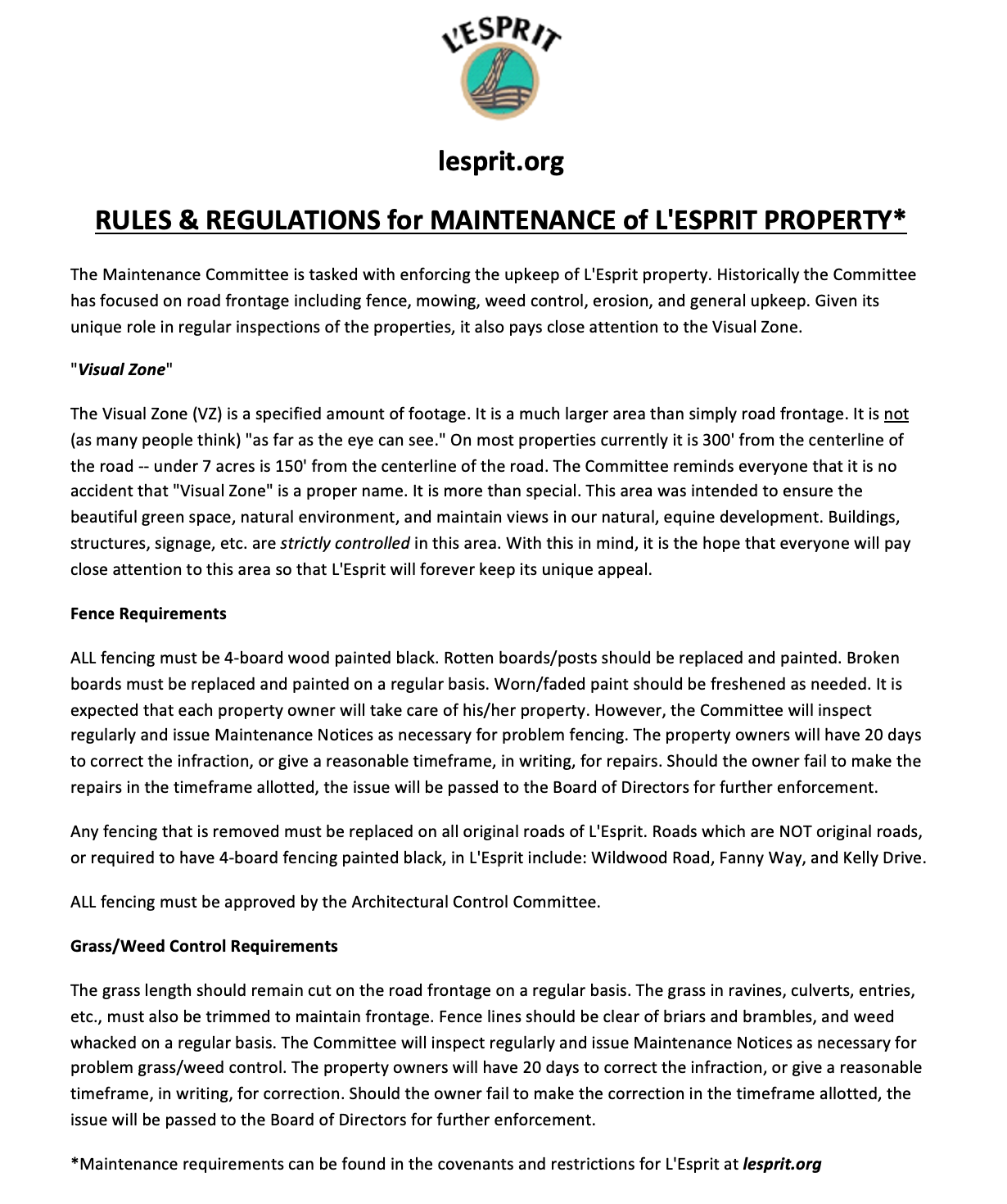 Maintenance Rules & Regulations | Oldham County, KY