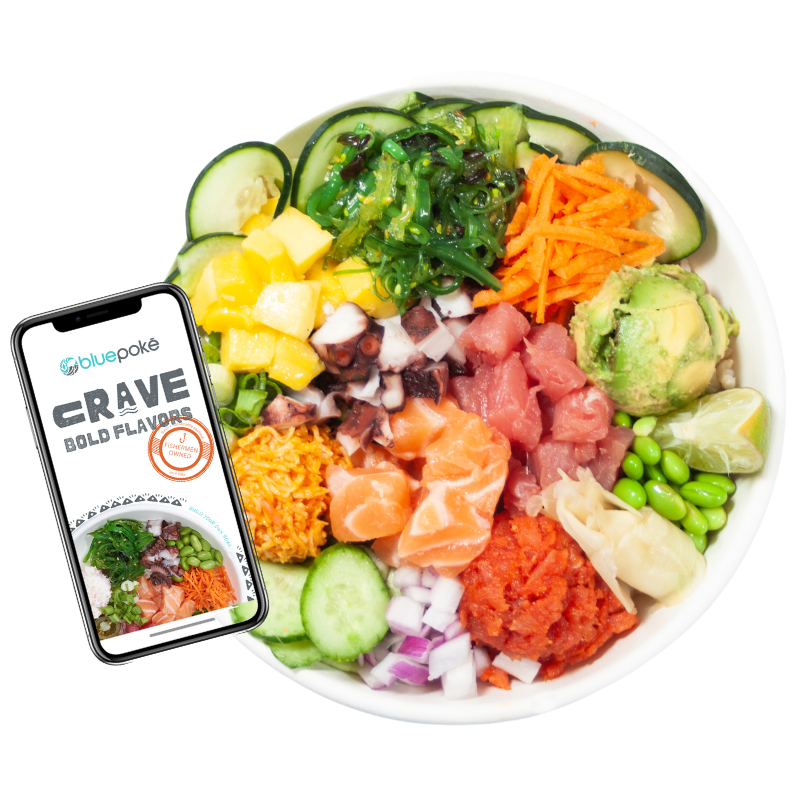 blue pokē | Fresh Pokē Bowls & Pokē Burgers in San Diego