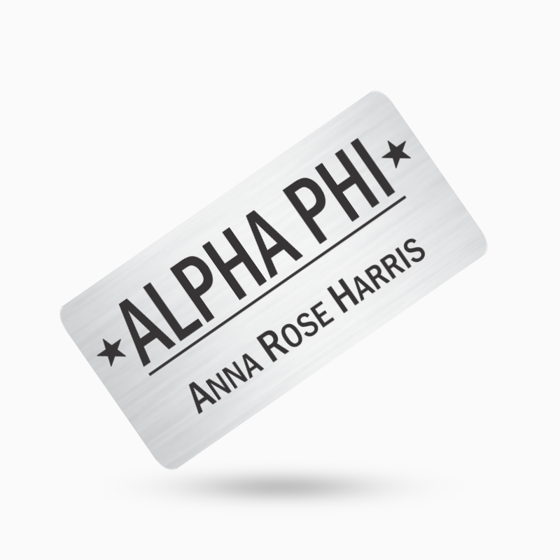 Custom Sorority Name Tags For Chapter Members | Name Tag Pros
