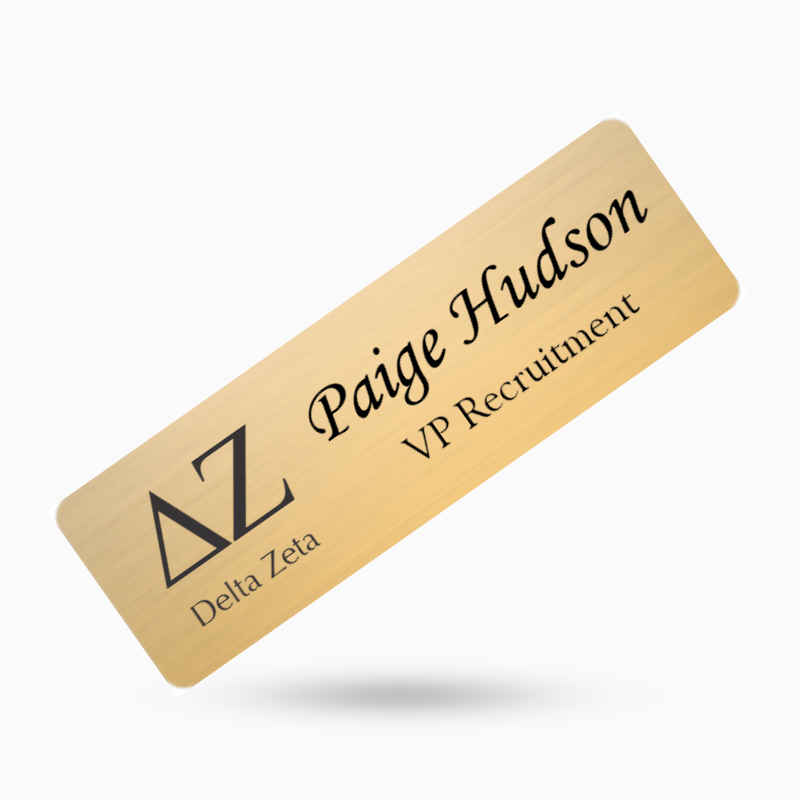 Custom Sorority Name Tags For Chapter Members | Name Tag Pros