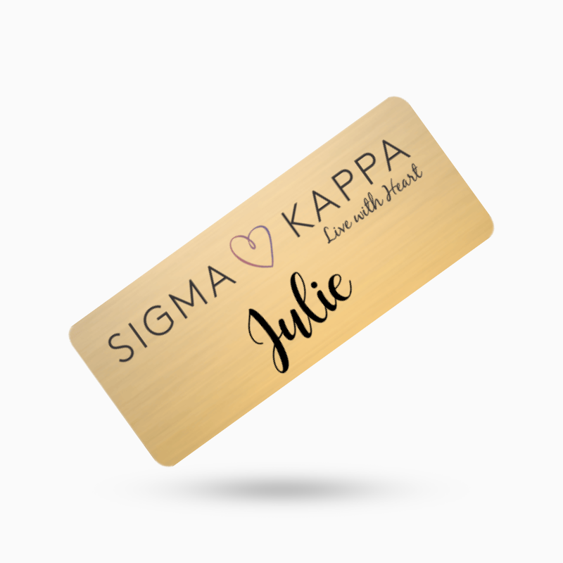 Custom Sorority Name Tags For Chapter Members | Name Tag Pros