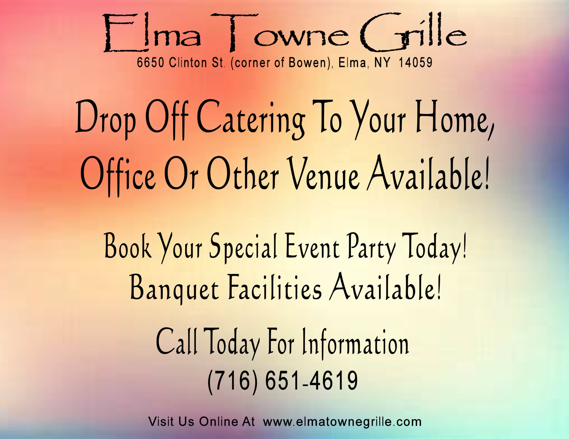 Elma Towne Grille | Buffalo, NY | Restaurant & Event Catering