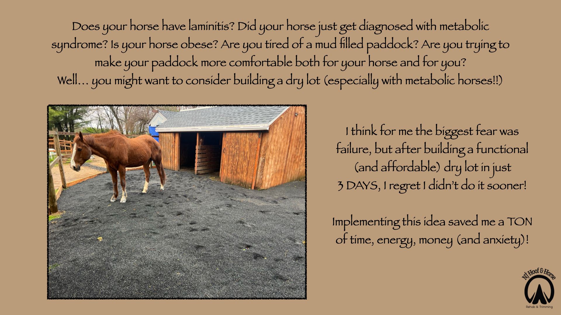 How to build a dry lot