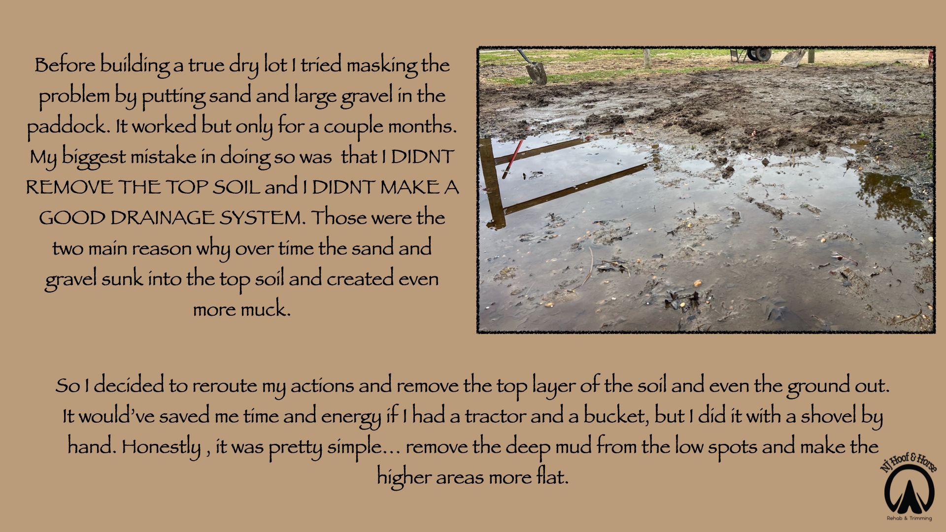 How to build a dry lot