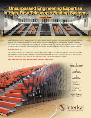 Interkal | Classic Wood Bench Seating for Gym Bleachers