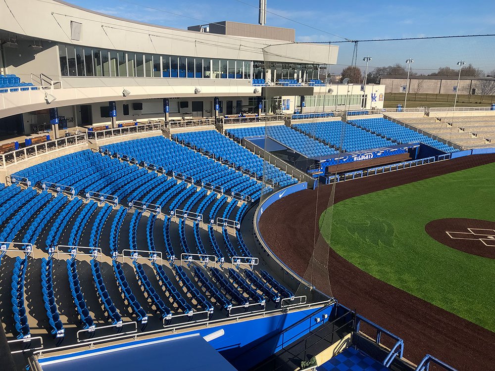 Interkal | AURA Slat Seating at UK Baseball Stadium.