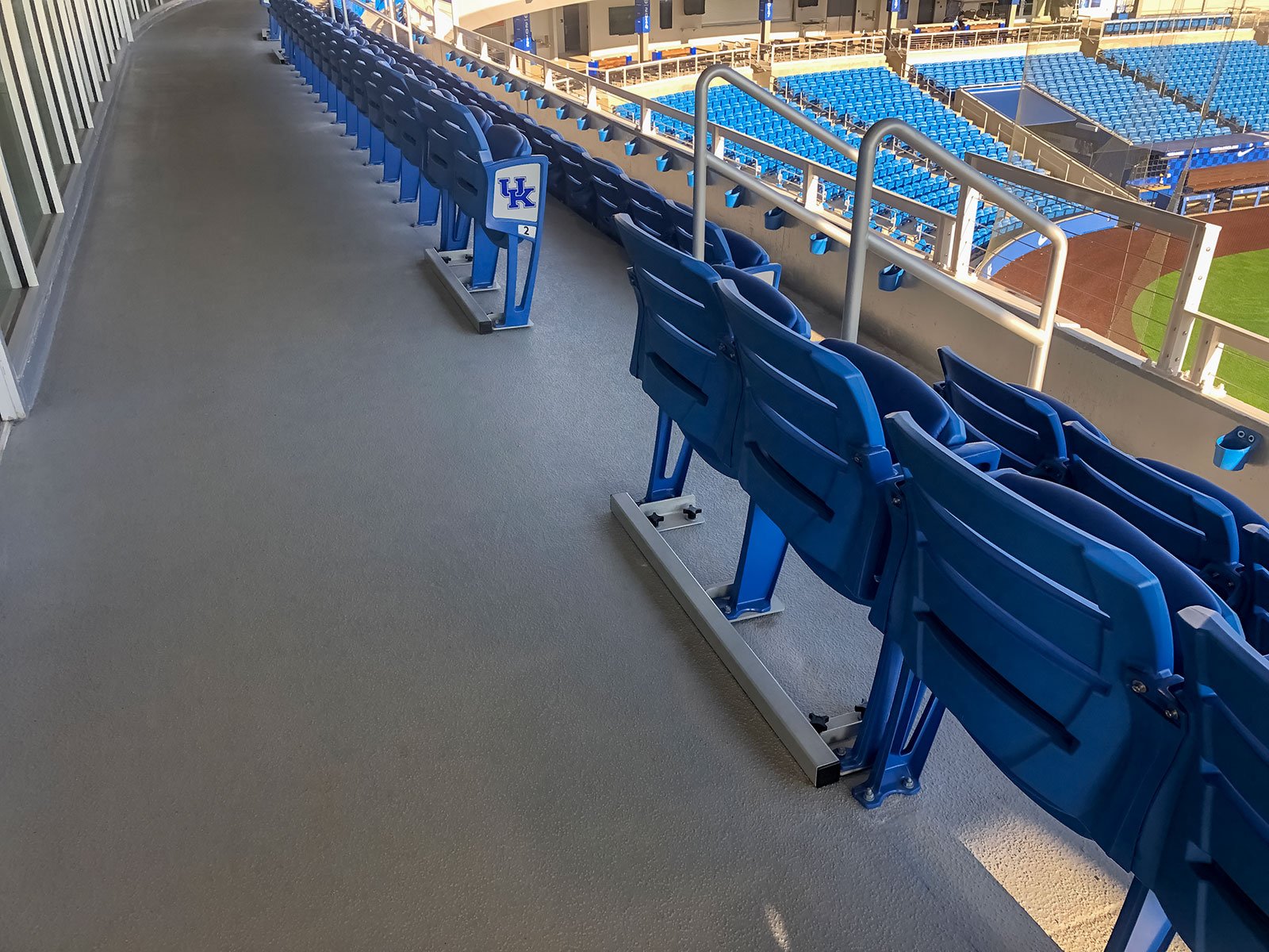 Interkal | AURA Slat Seating at UK Baseball Stadium.