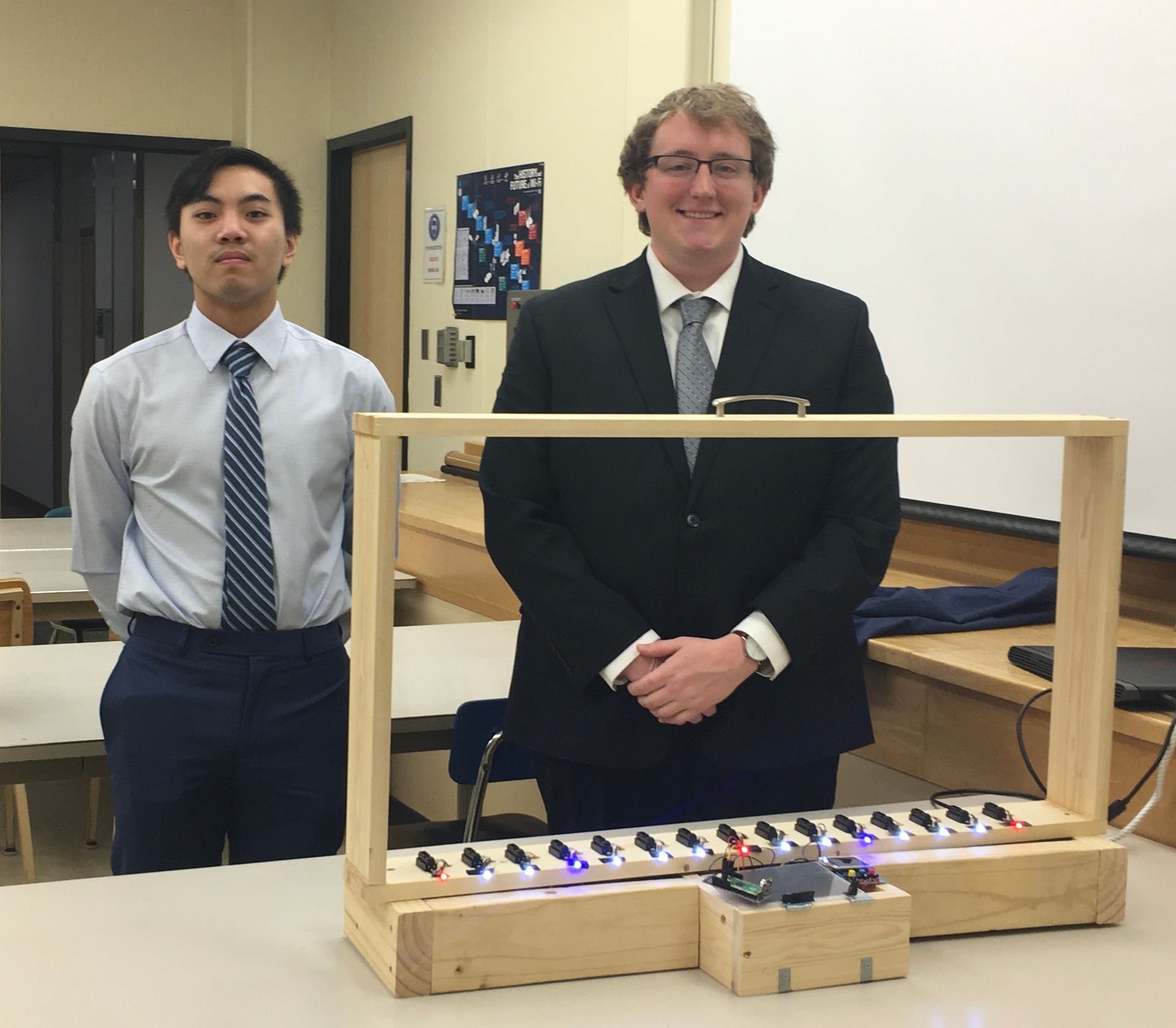 Sam Morello judges UPJ Students Senior Projects