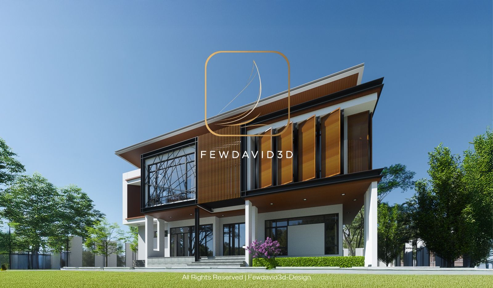 Modern 2-Storey Office Design | Fewdavid3d-Design