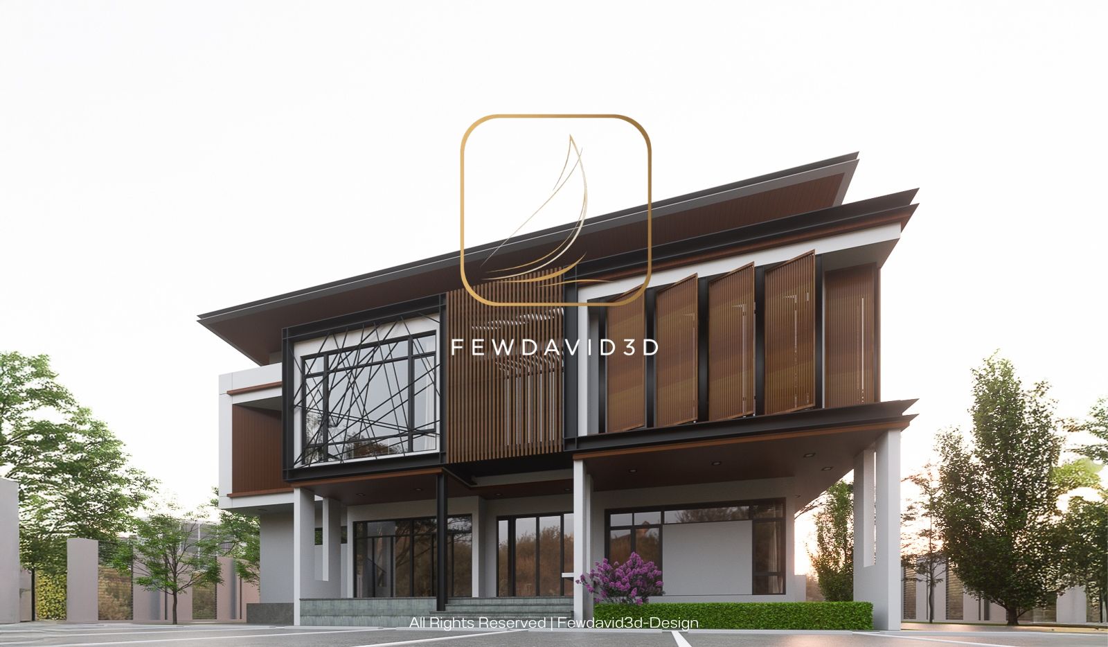 Modern 2-Storey Office Design | Fewdavid3d-Design