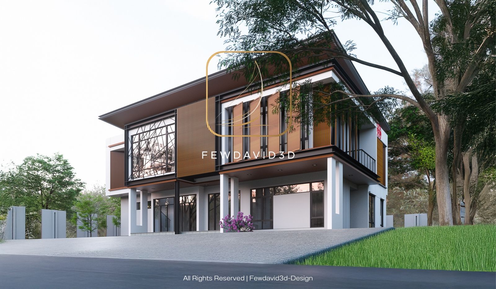 Modern 2-Storey Office Design | Fewdavid3d-Design