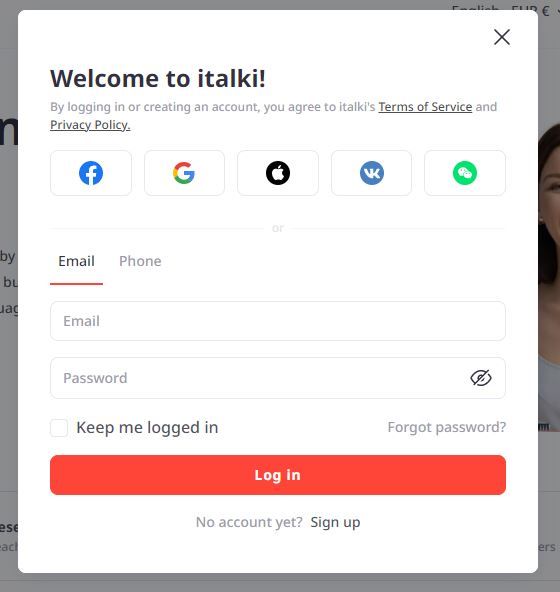 iTalki Login | Login in step by step