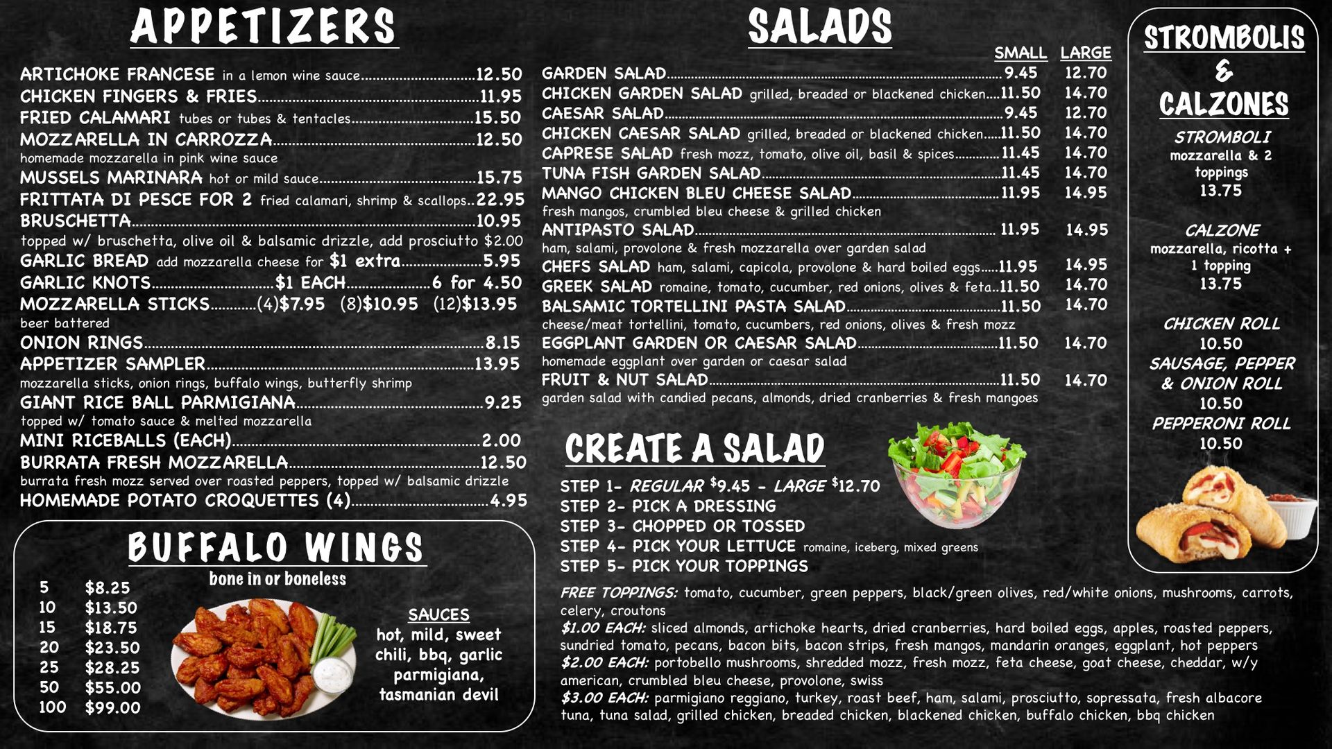 Menu/Specials | Edison Pizza