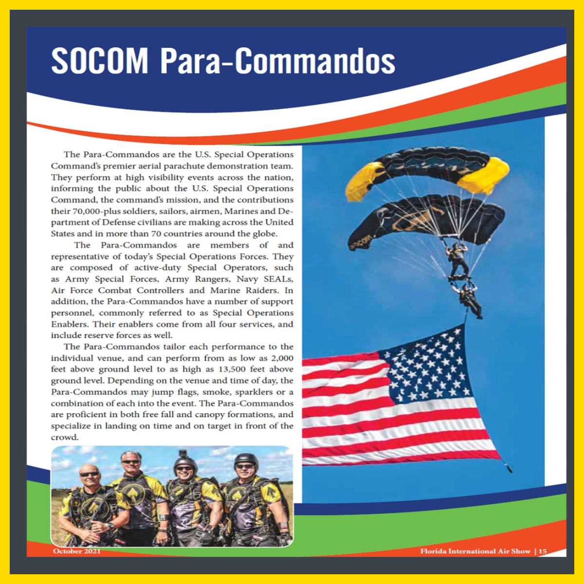 Meet the SOCOM Para-Commandos — Florida International Air Show
