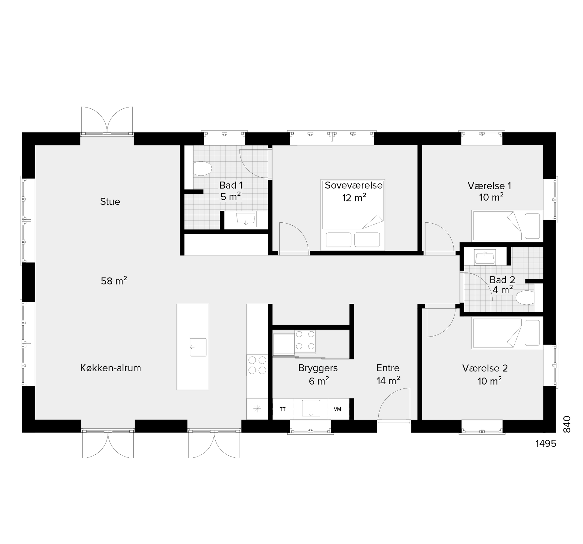 1-planshuse af "0-energi-huse" | Trelleborg
