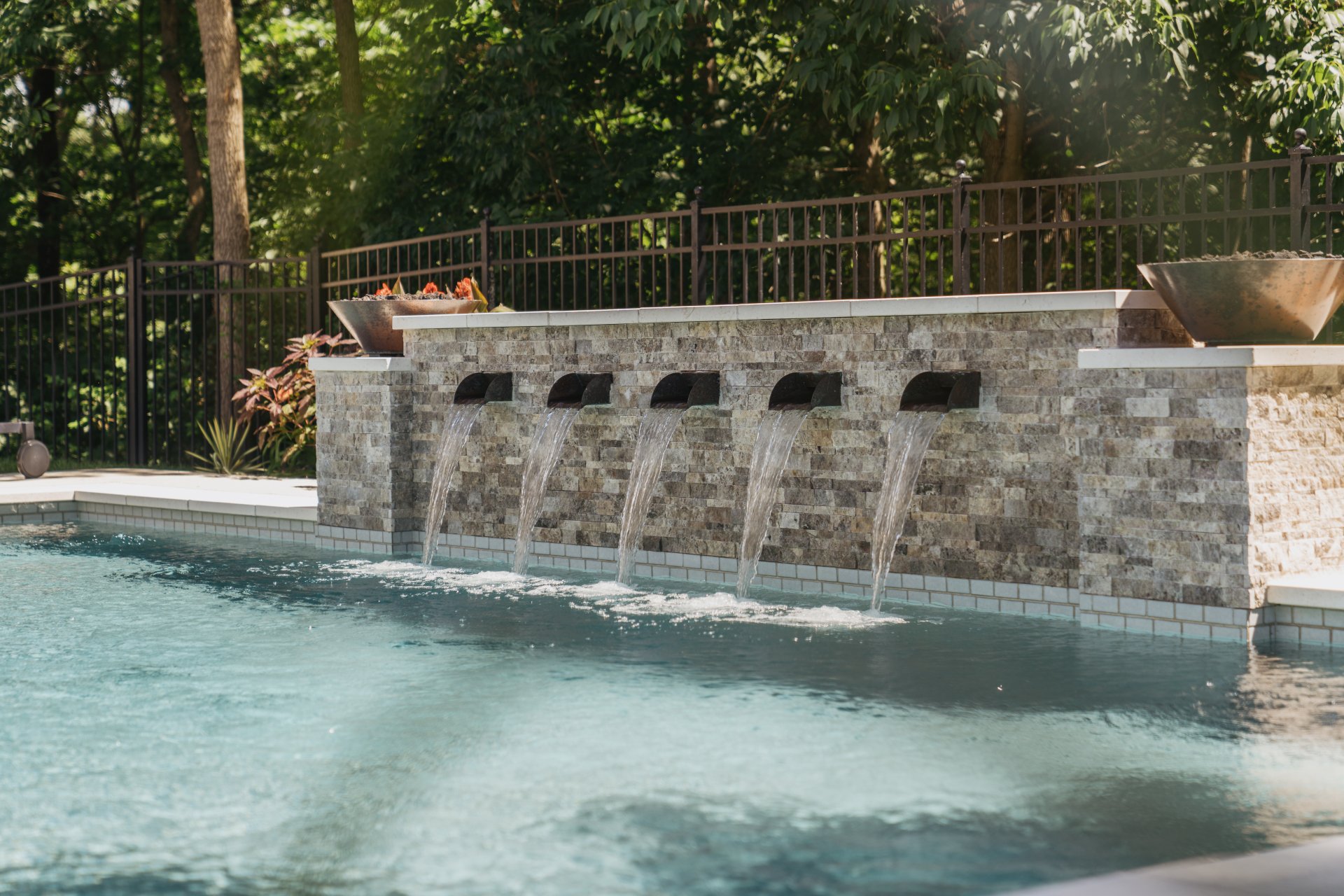 Swimming Pool Water Features & Custom Spa Southern IL