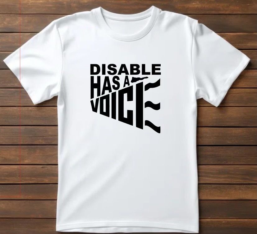 Disable Has A Voice White T-shirt