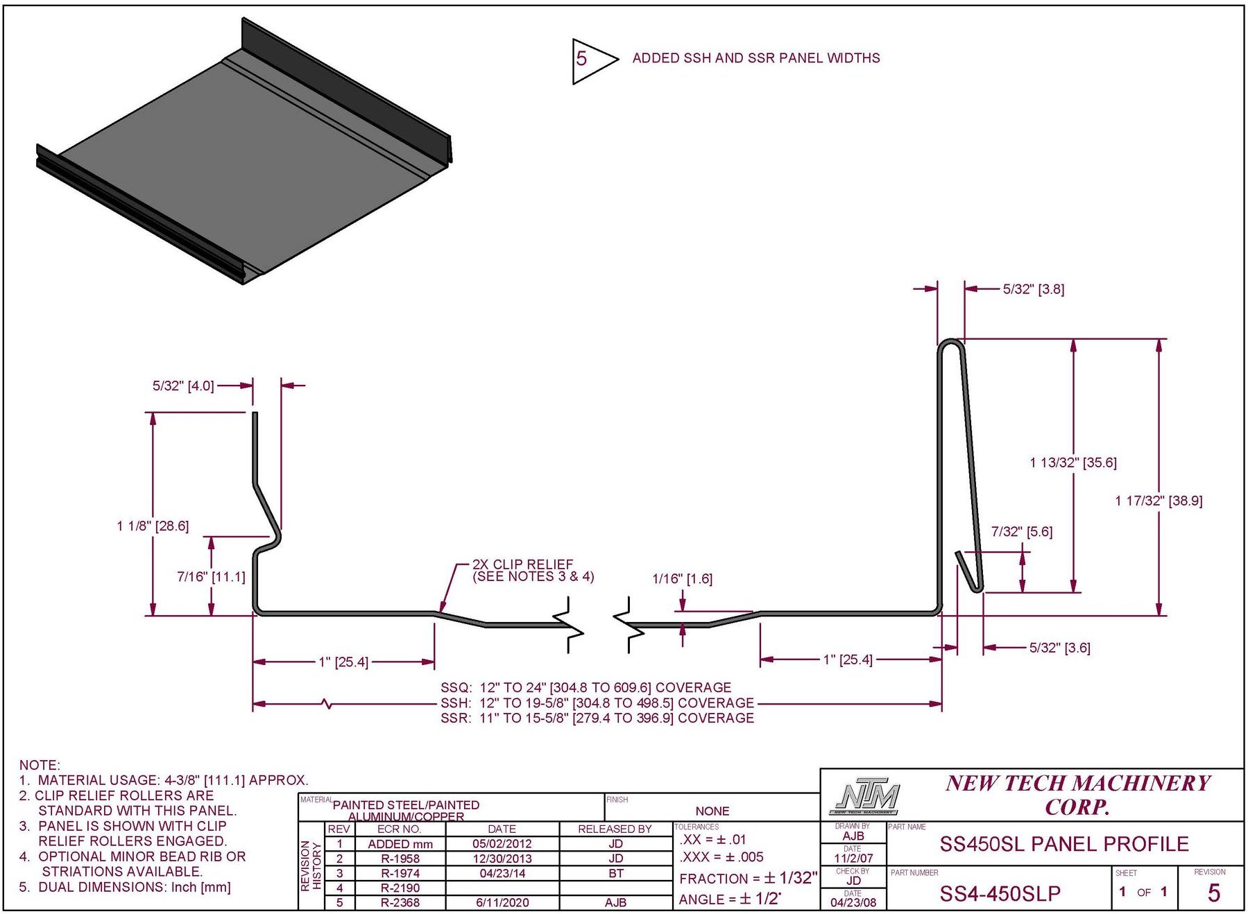 Panel Profiles | Midtech Standing Seam | State College
