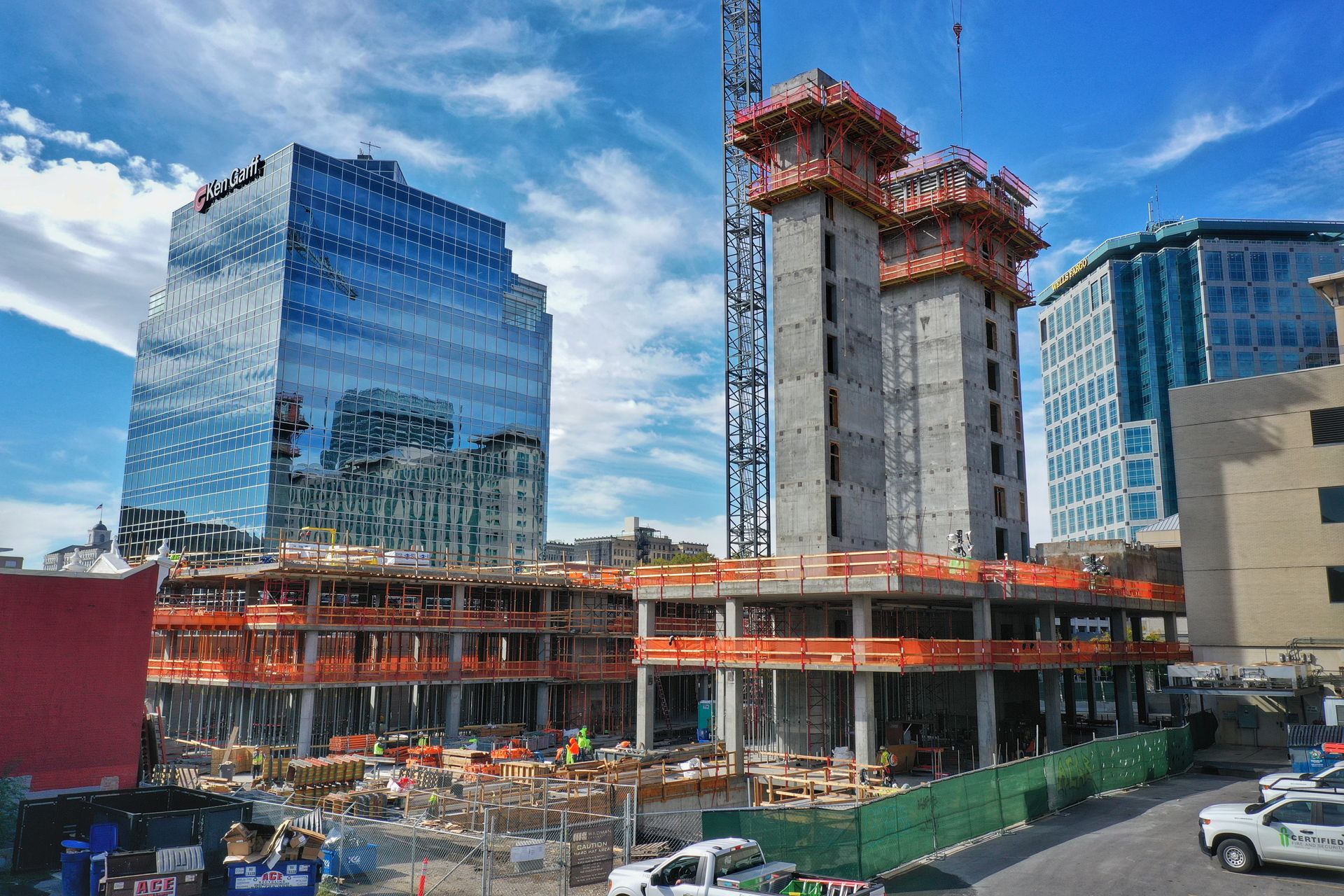 Walking Between Two Towers