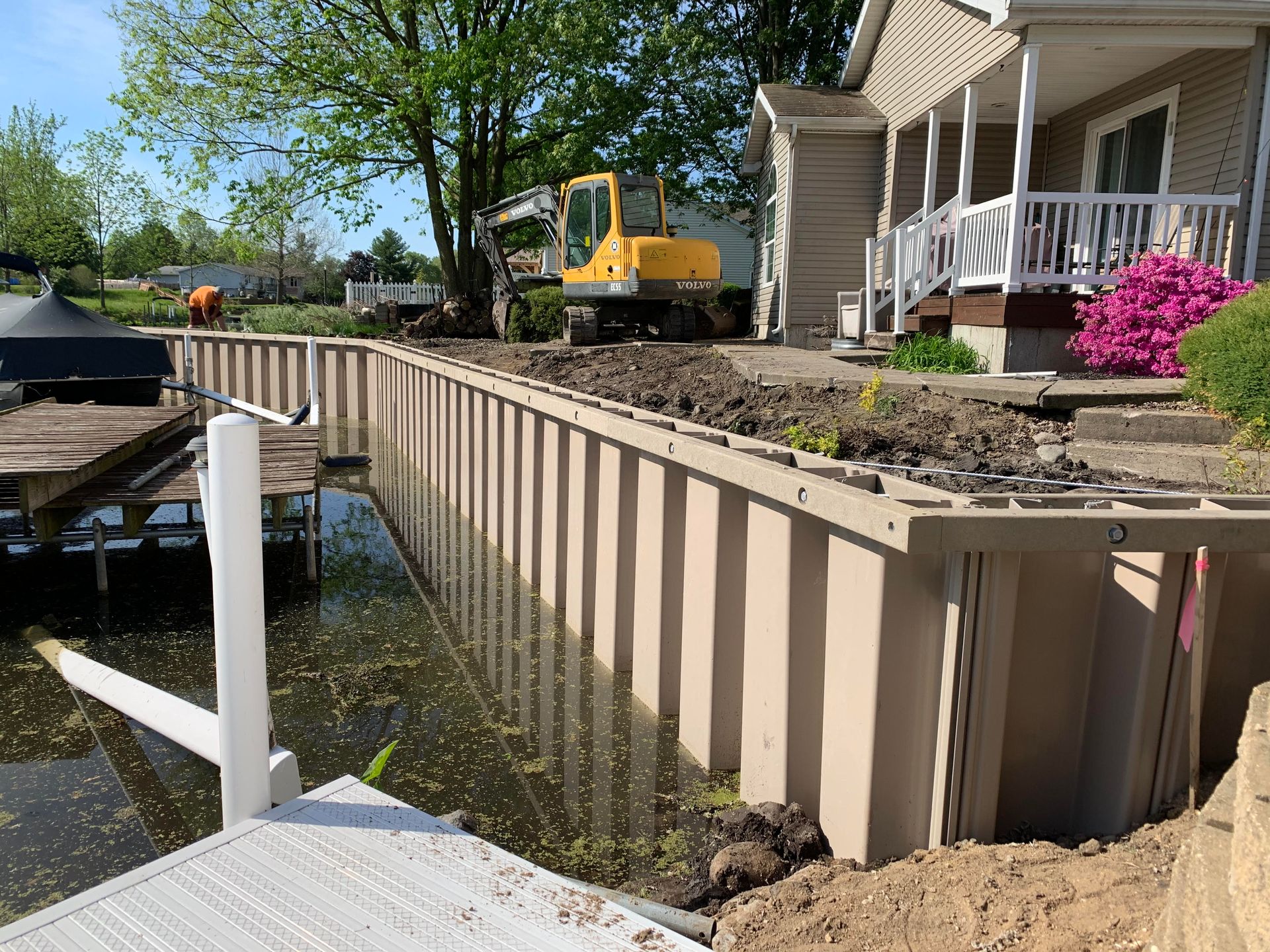 Burkes Vinyl Seawall | Northern IN | Seawall Contractor