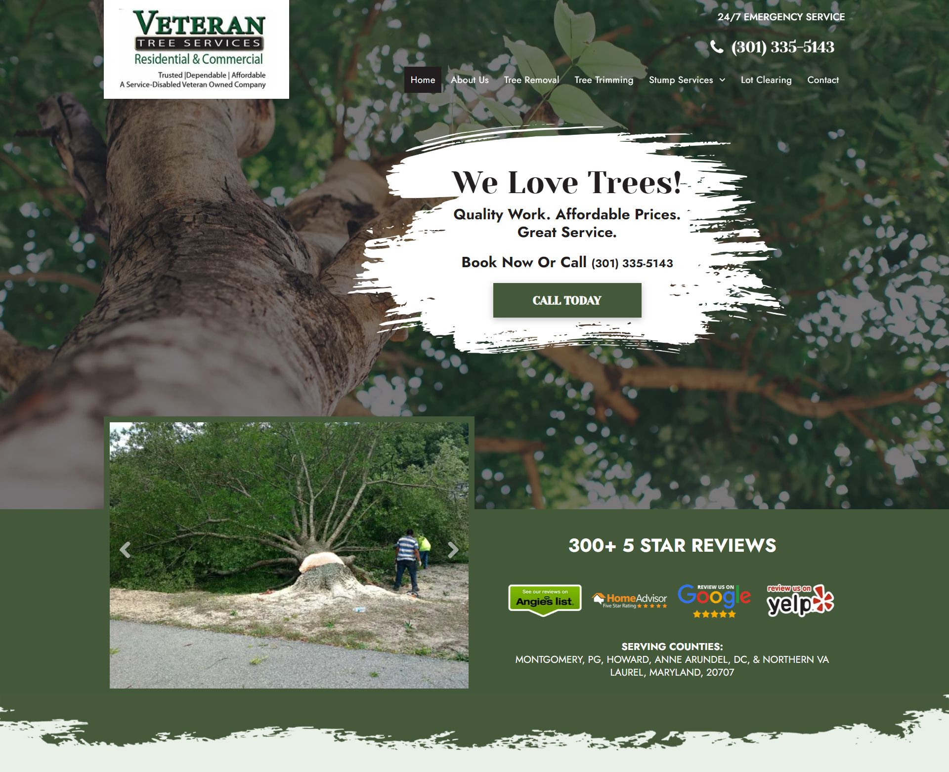 Landscape & Tree Portfolio | Engage Website Design