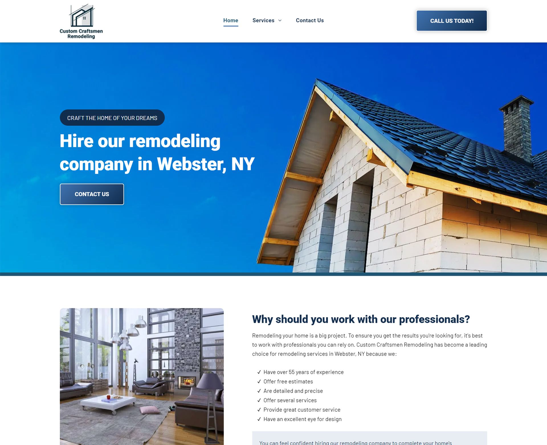 Custom Home Building Portfolio | Engage Website Design