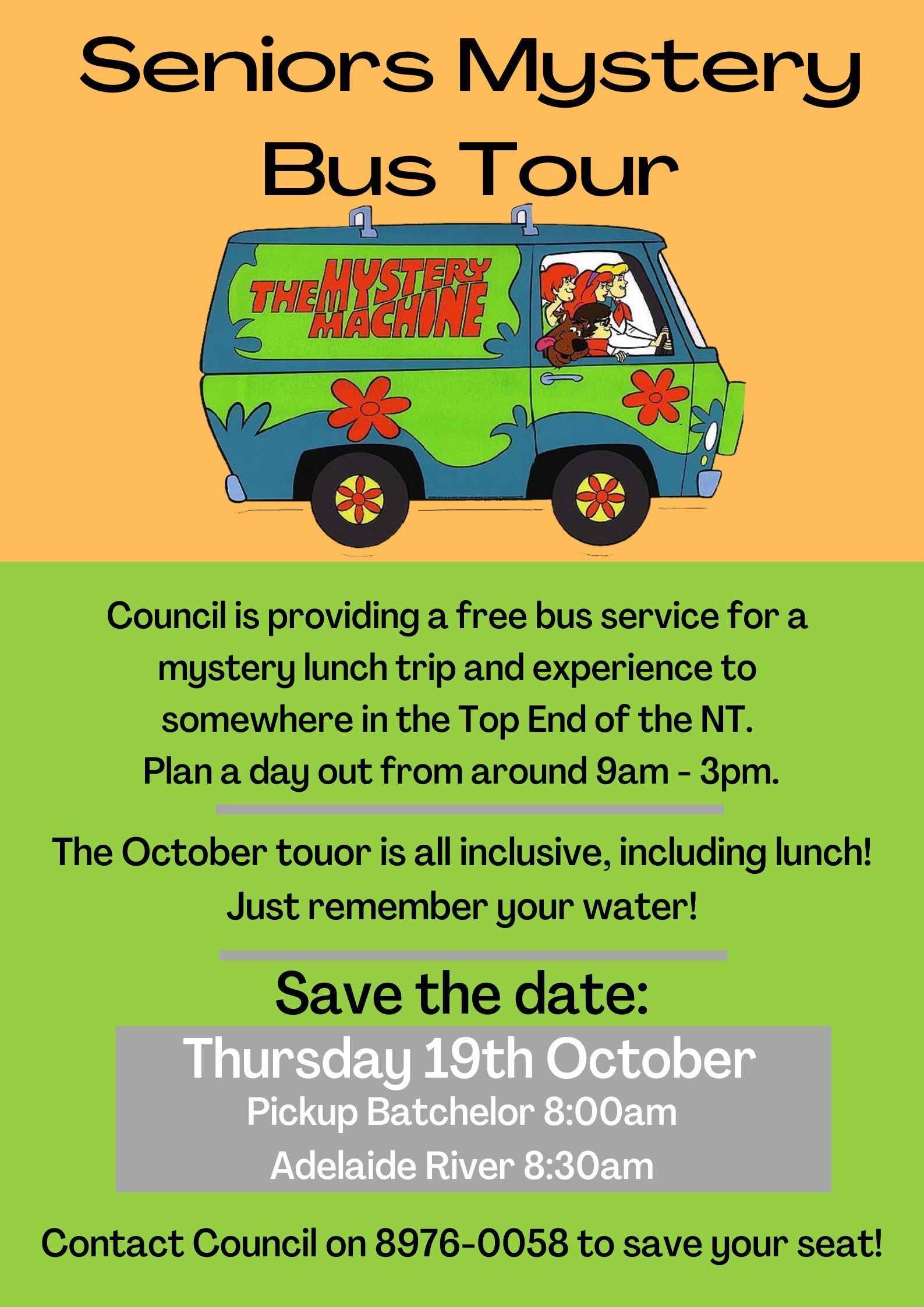 Seniors Mystery Bus Tour Oct-23