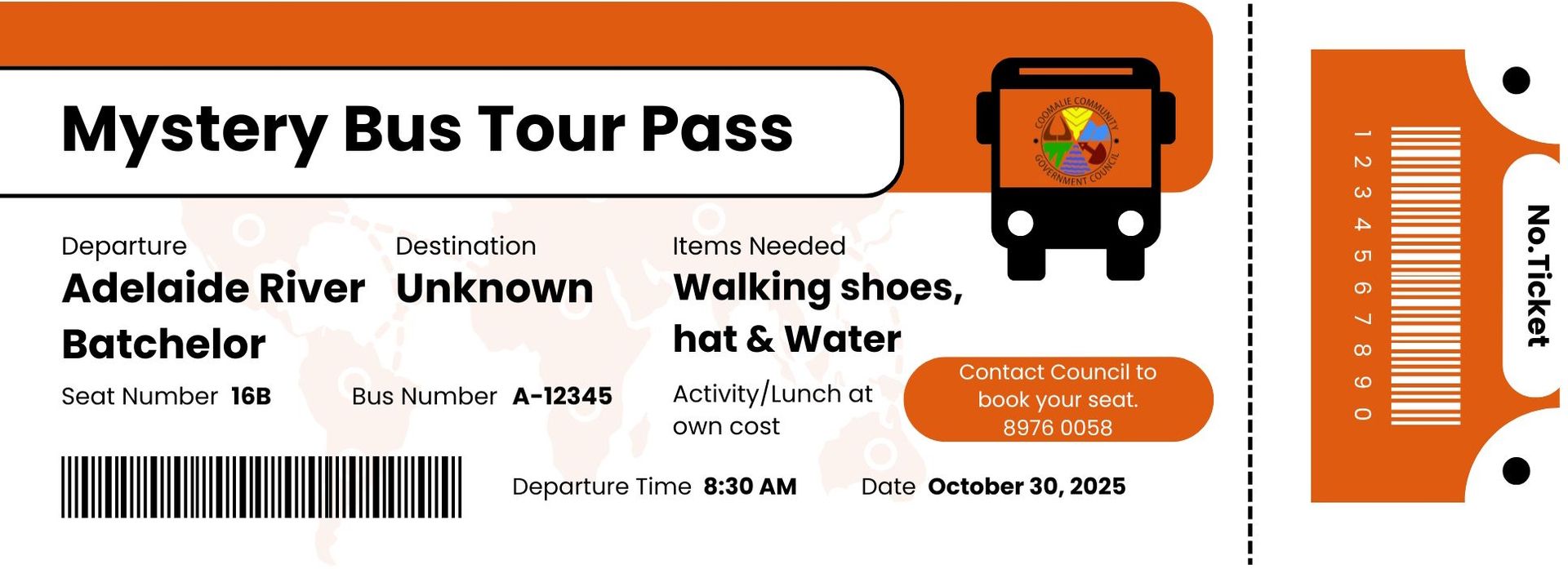 Seniors Mystery Bus Tour Oct-25