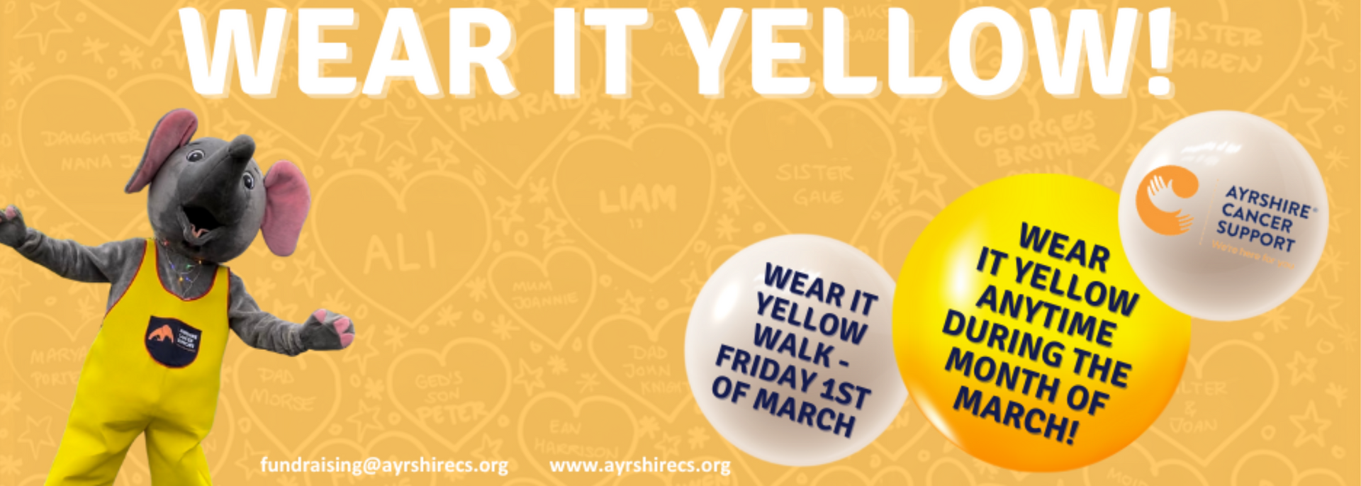 Wear It Yellow | Ayrshire Cancer Support Charity